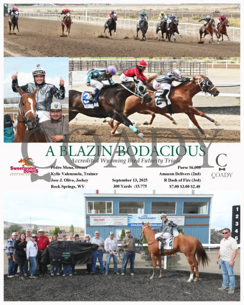 A BLAZIN BODACIOUS - Accredited Wyoming Bred Futurity Trials - 09-13-2 ...