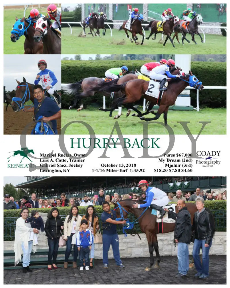 HURRY BACK - 101318 - Race 01 - KEE – Coady Media - Kurtis Coady ...