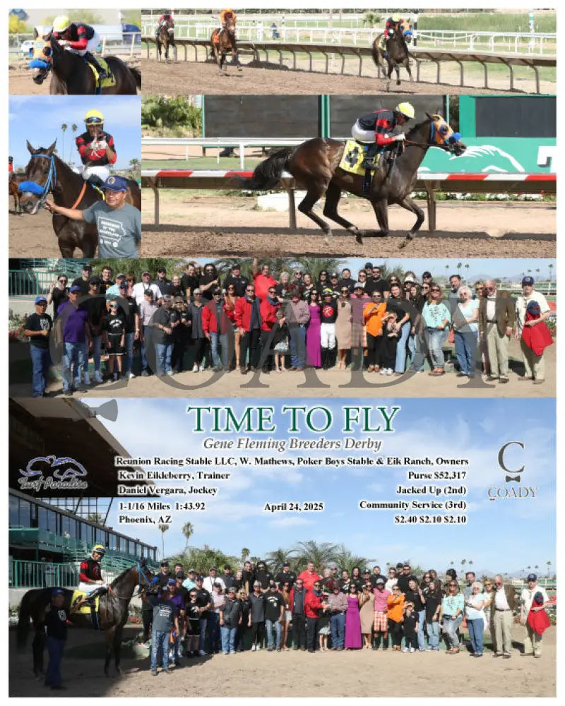 TIME TO FLY - Gene Fleming Breeders Derby - 04-24-25 - R06 - TUP ...